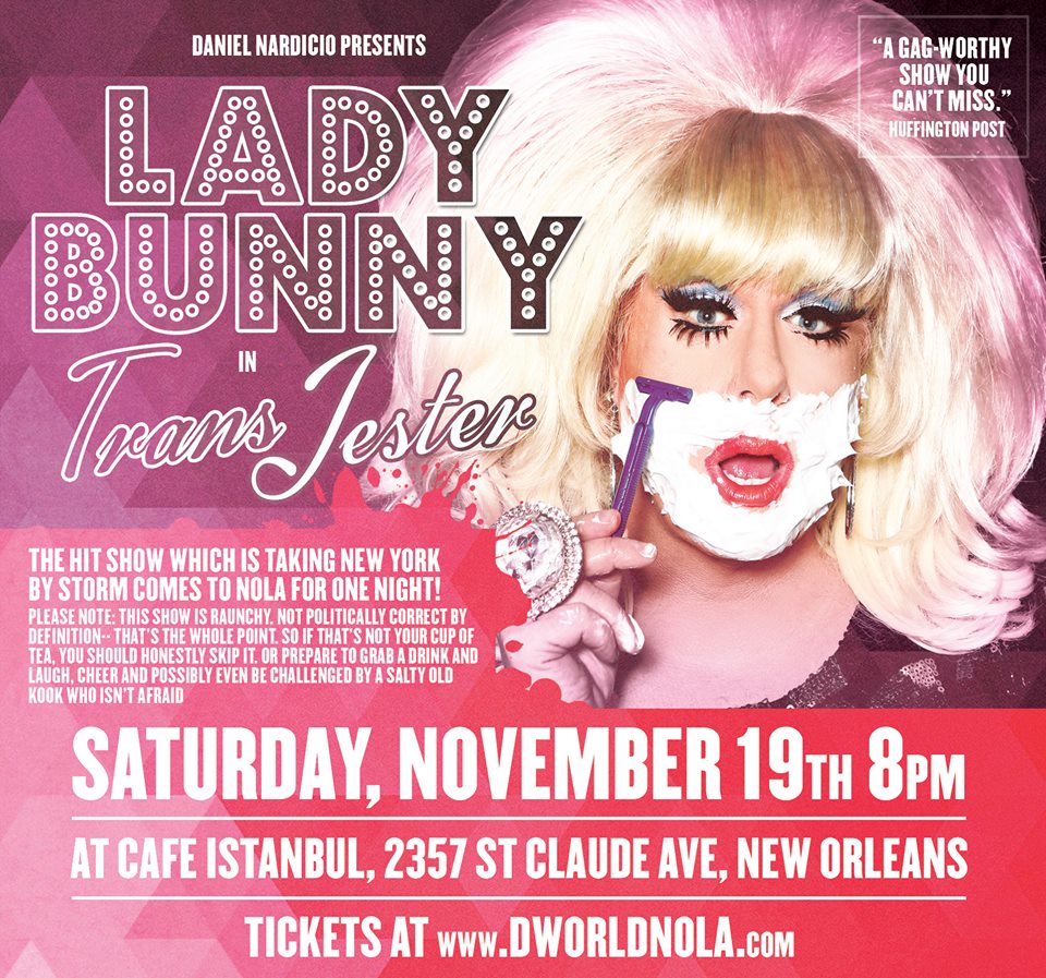 Lady Bunny’s ‘Trans Jester’ needs more jester – sturtle [dot] com